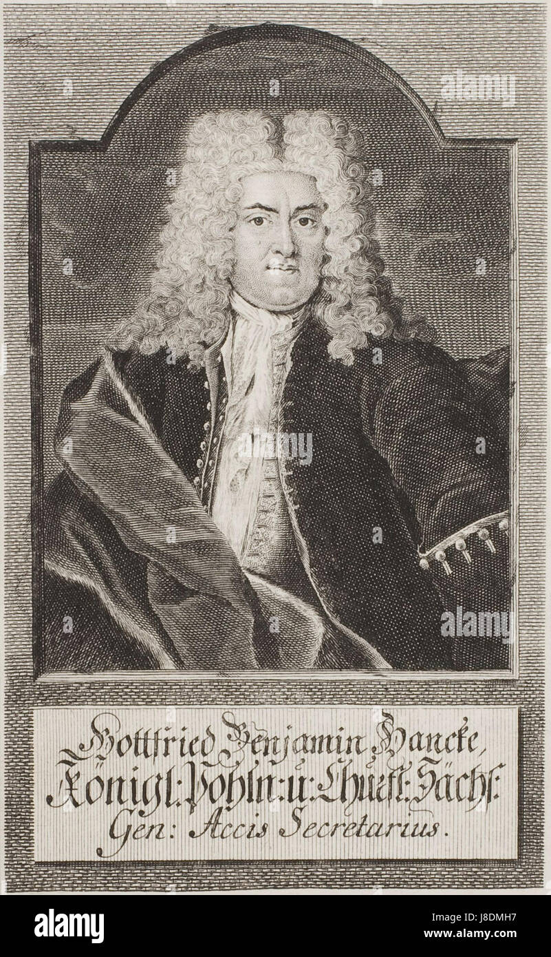 Gottfried Benjamin Hancke was a German-born individual, possibly ...