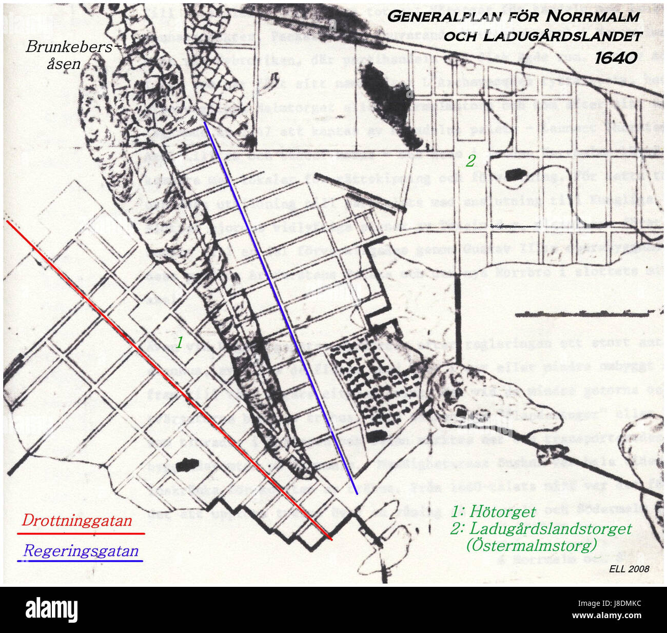 Generalplan Norrmalm 1640a Stock Photo - Alamy