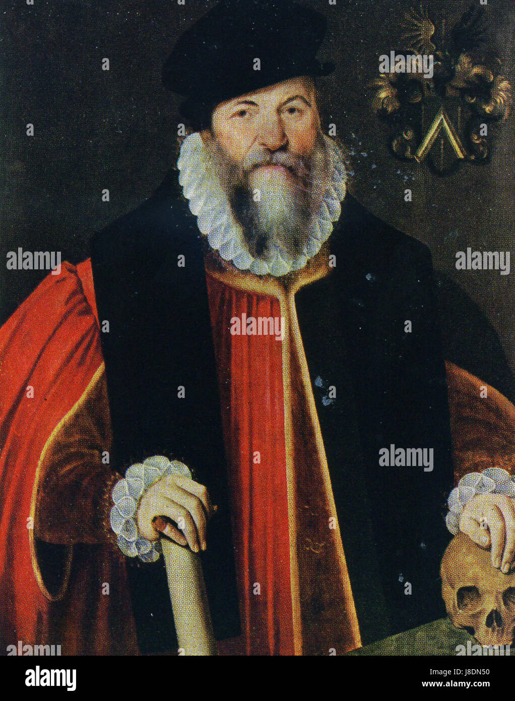 This painting by Gerhard Pilgrum, created around 1580, depicts a ...