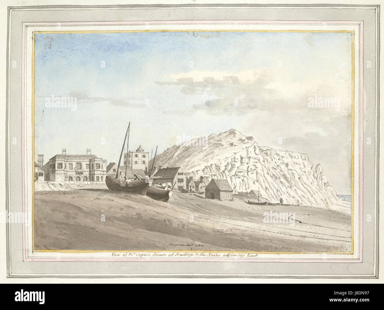This refers to an artwork created by Samuel Hieronymus Grimm in 1784 ...