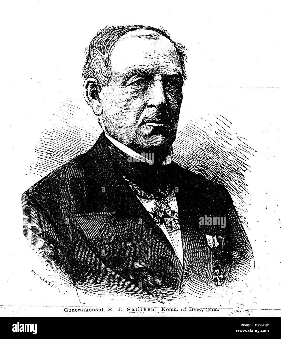 This work features Hans Jessen Pallisen, a notable figure depicted by ...