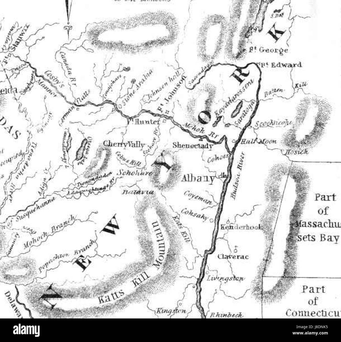 Guy Johnson's map of Albany represents a historical cartographic ...