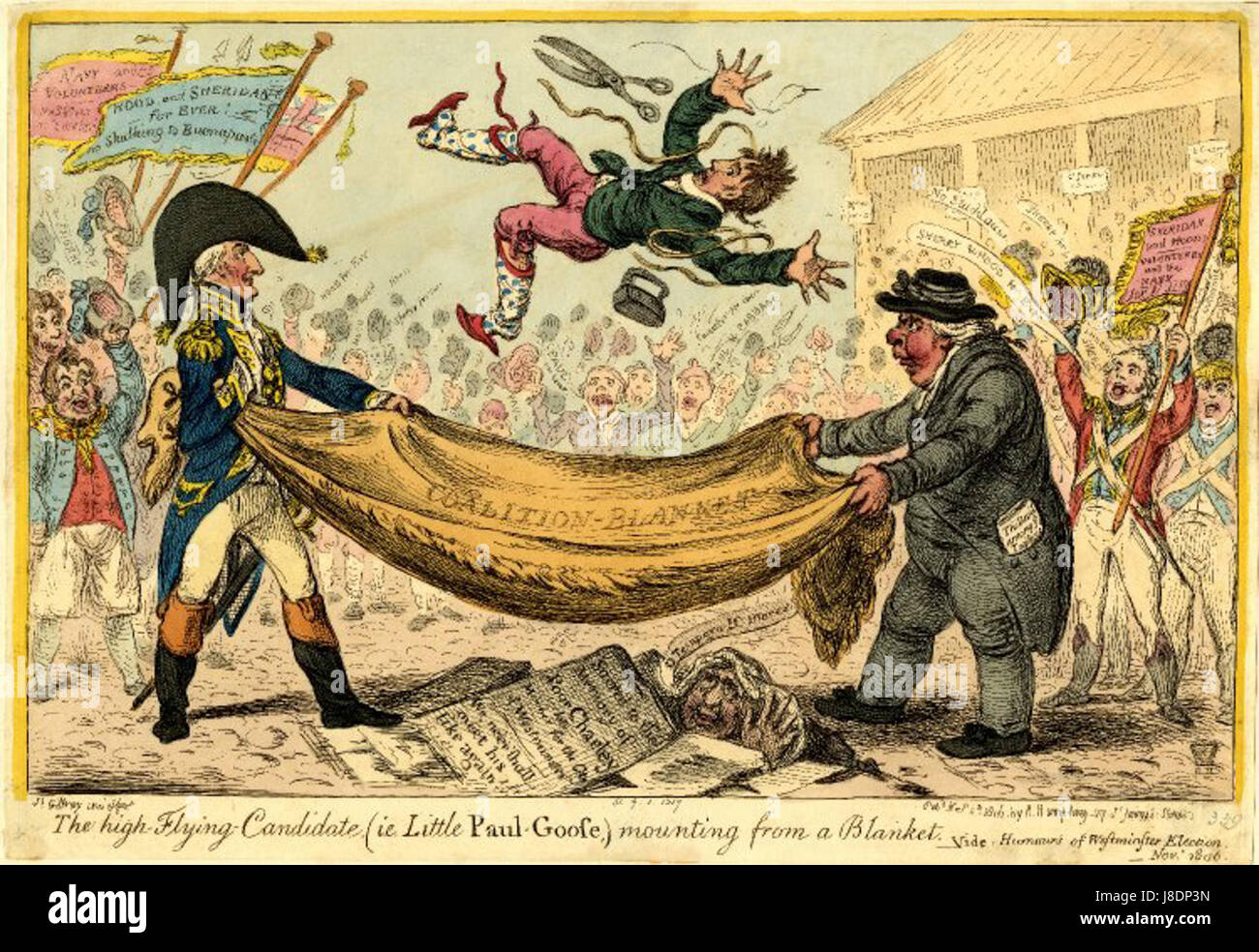 'High flying candidate' is a satirical political cartoon by James ...