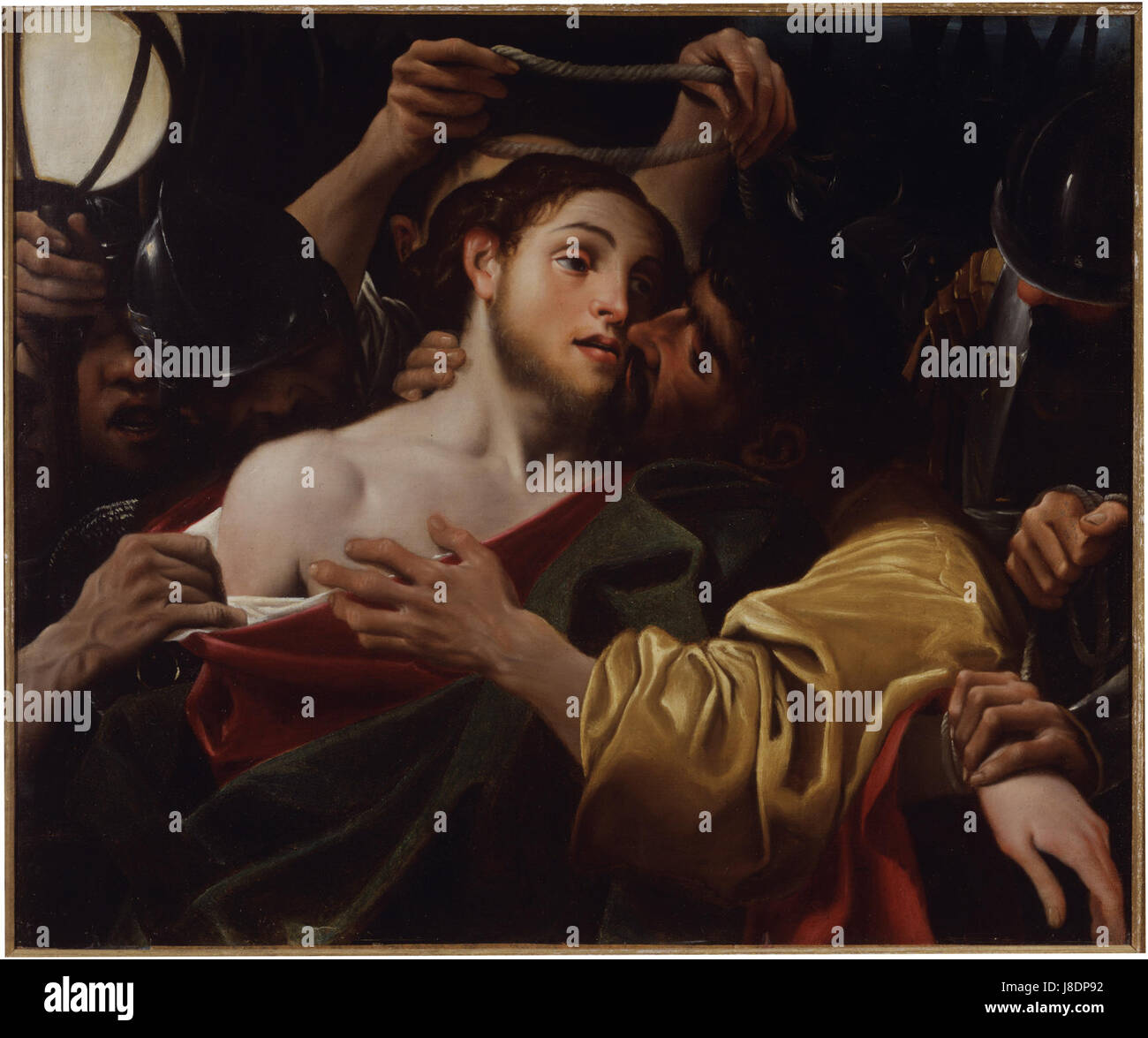 Ludovico Carracci's 'Bacio di Giuda' (The Kiss of Judas) is a Baroque ...