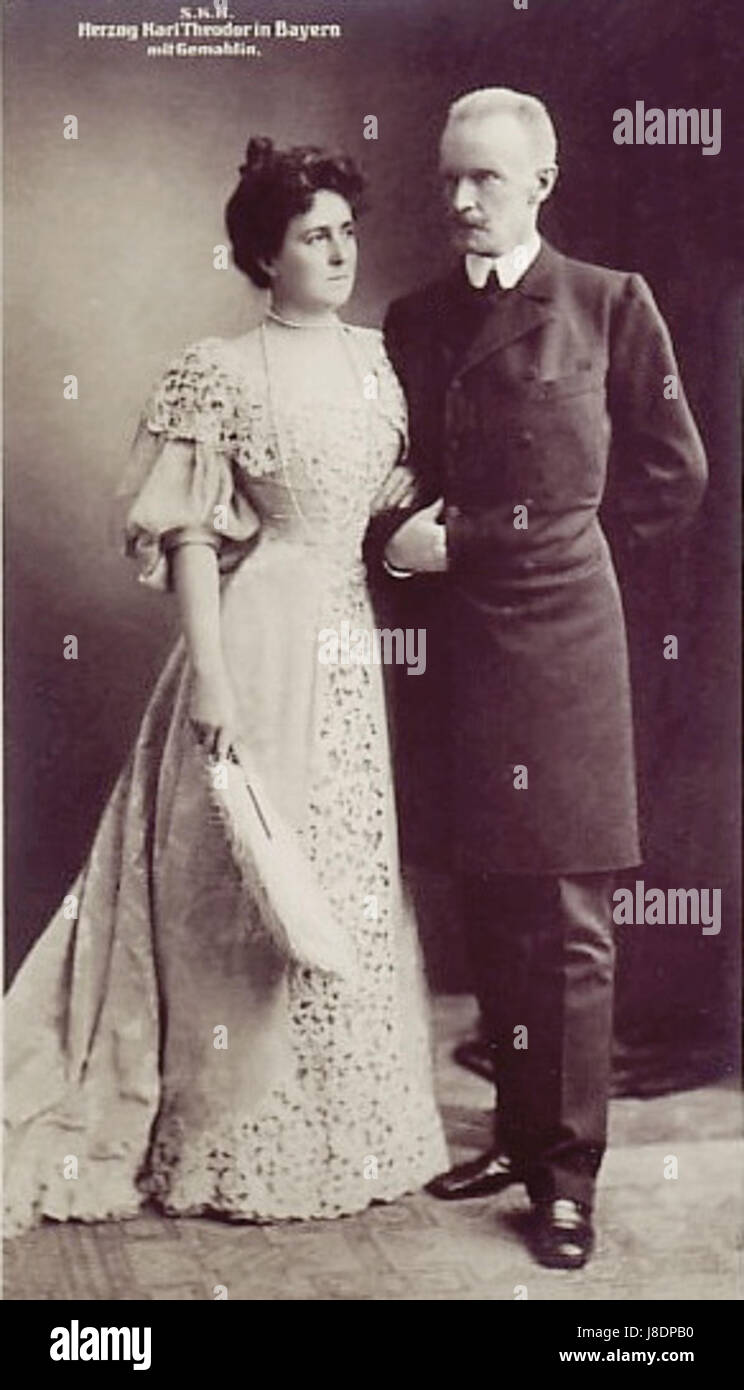 Herzog Carl Theodor und Gattin 1890 Stock Photo - Alamy