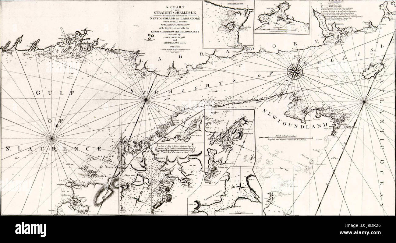 James cook map hi-res stock photography and images - Alamy