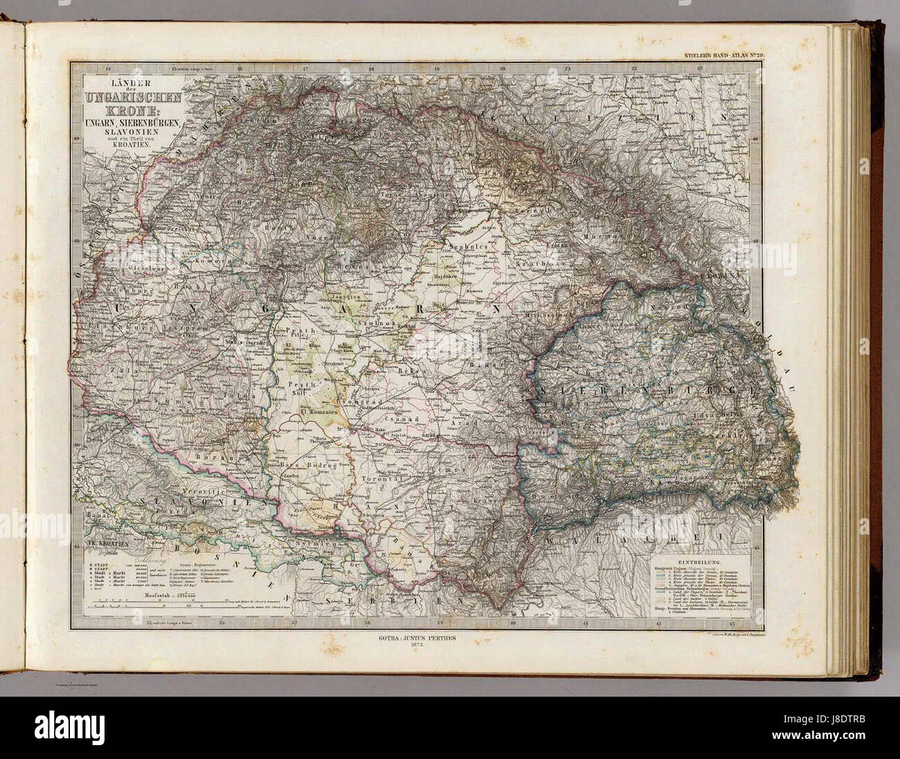 This 1875 map shows the lands of the Hungarian Crown, including Hungary ...