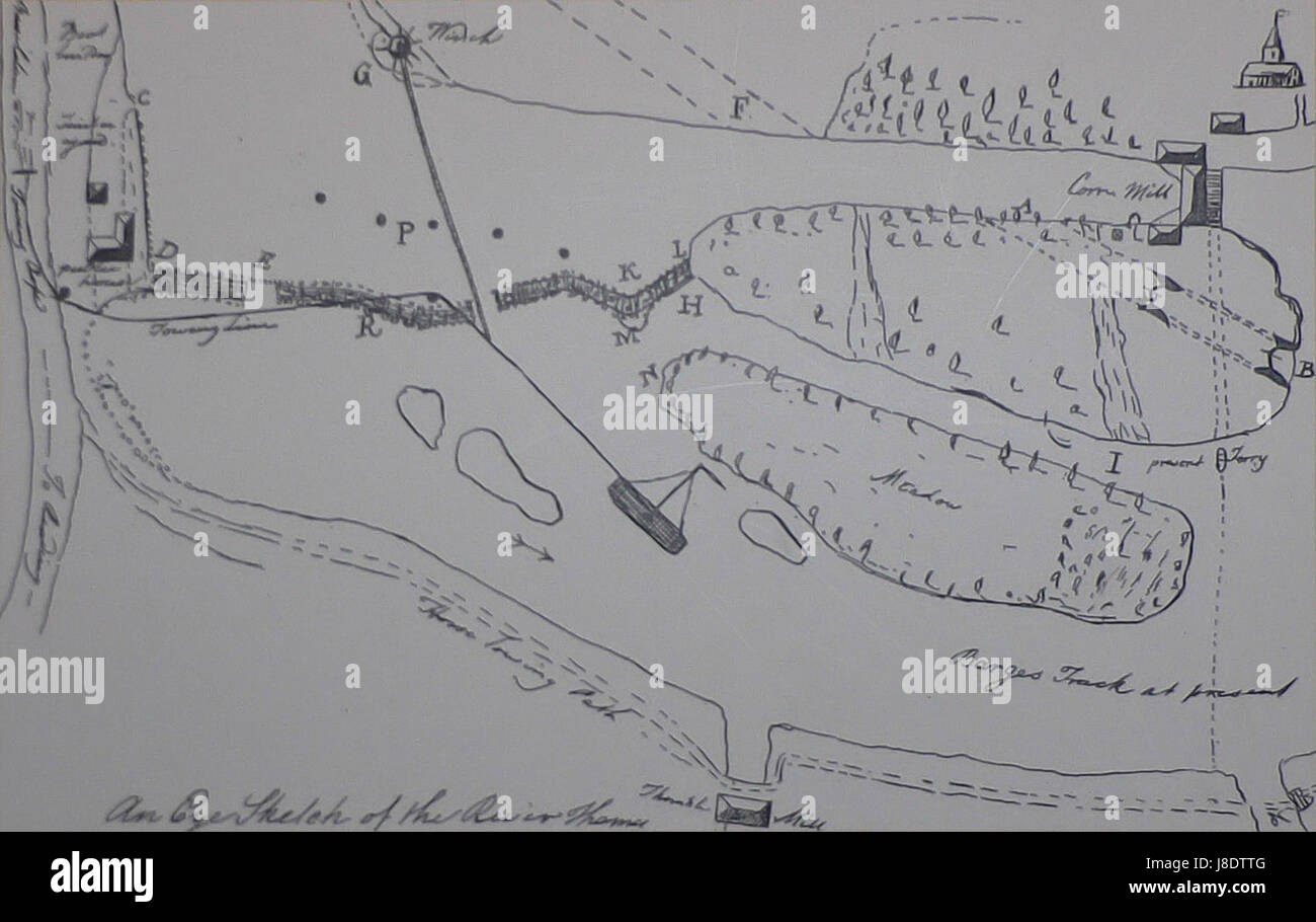 This refers to a lock system on the River Thames, specifically dating ...