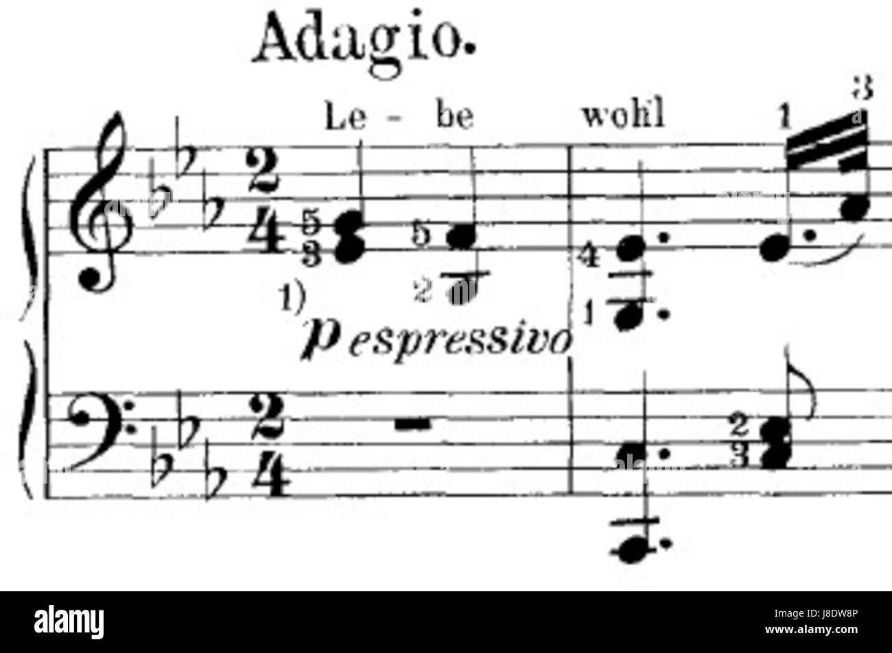 The phrase 'Lebe wohl,' meaning 'farewell' in German, represents ...