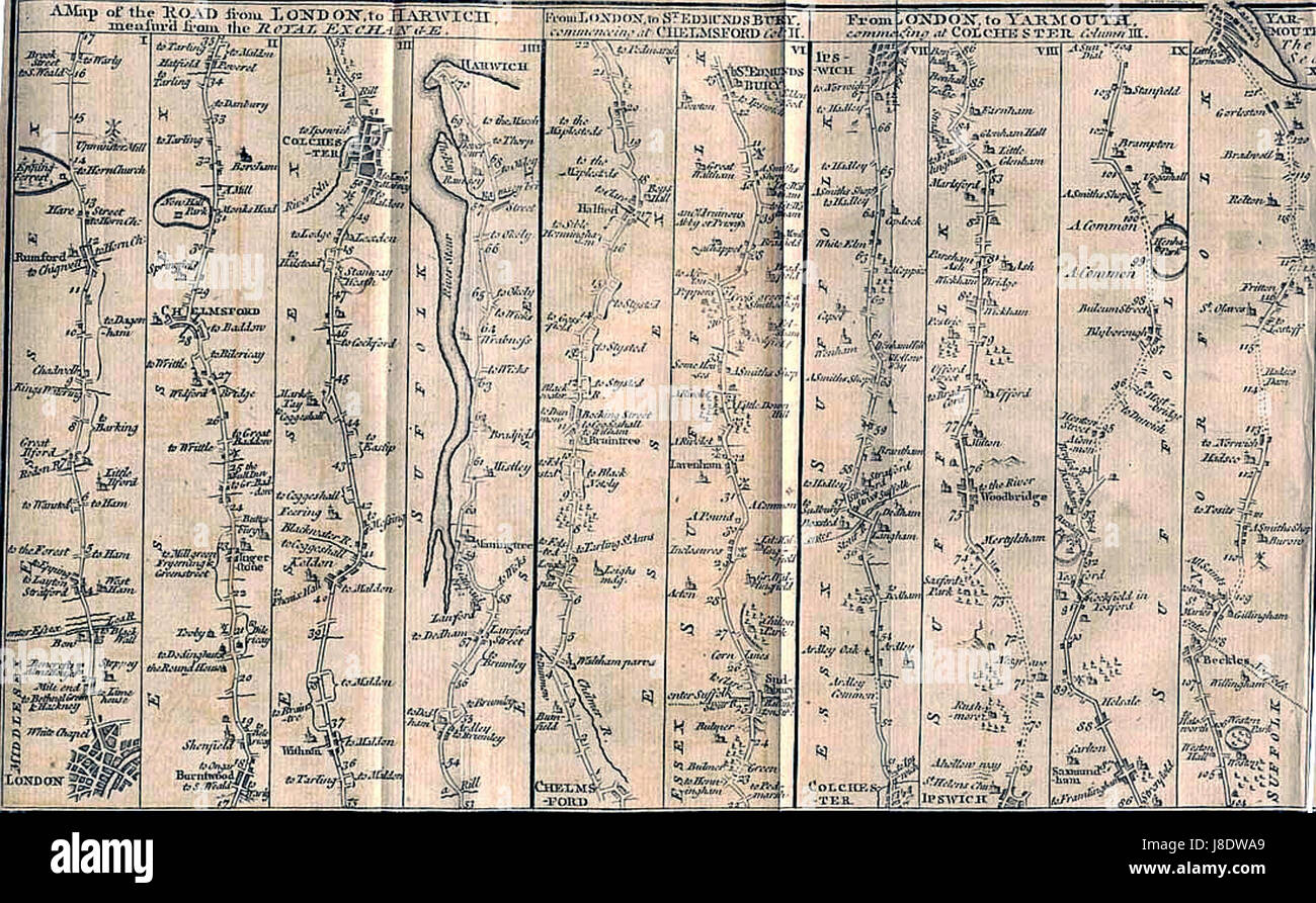 Harwich map hi-res stock photography and images - Alamy