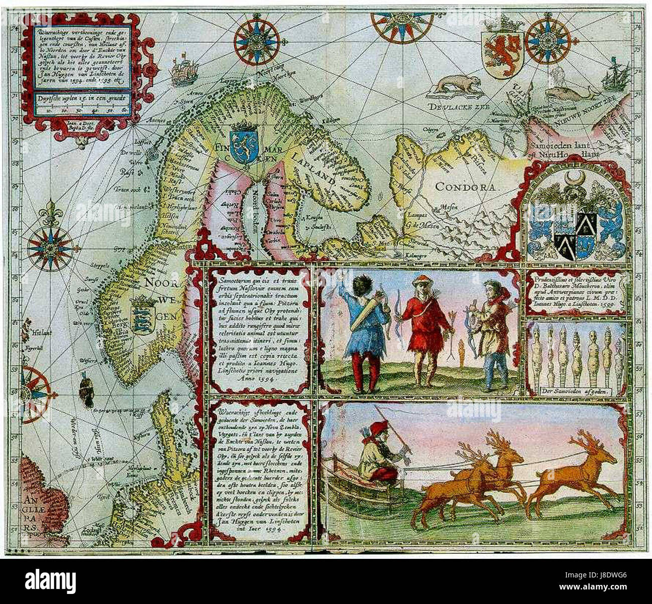 The Linschoten map is a historical nautical chart produced by the Dutch ...