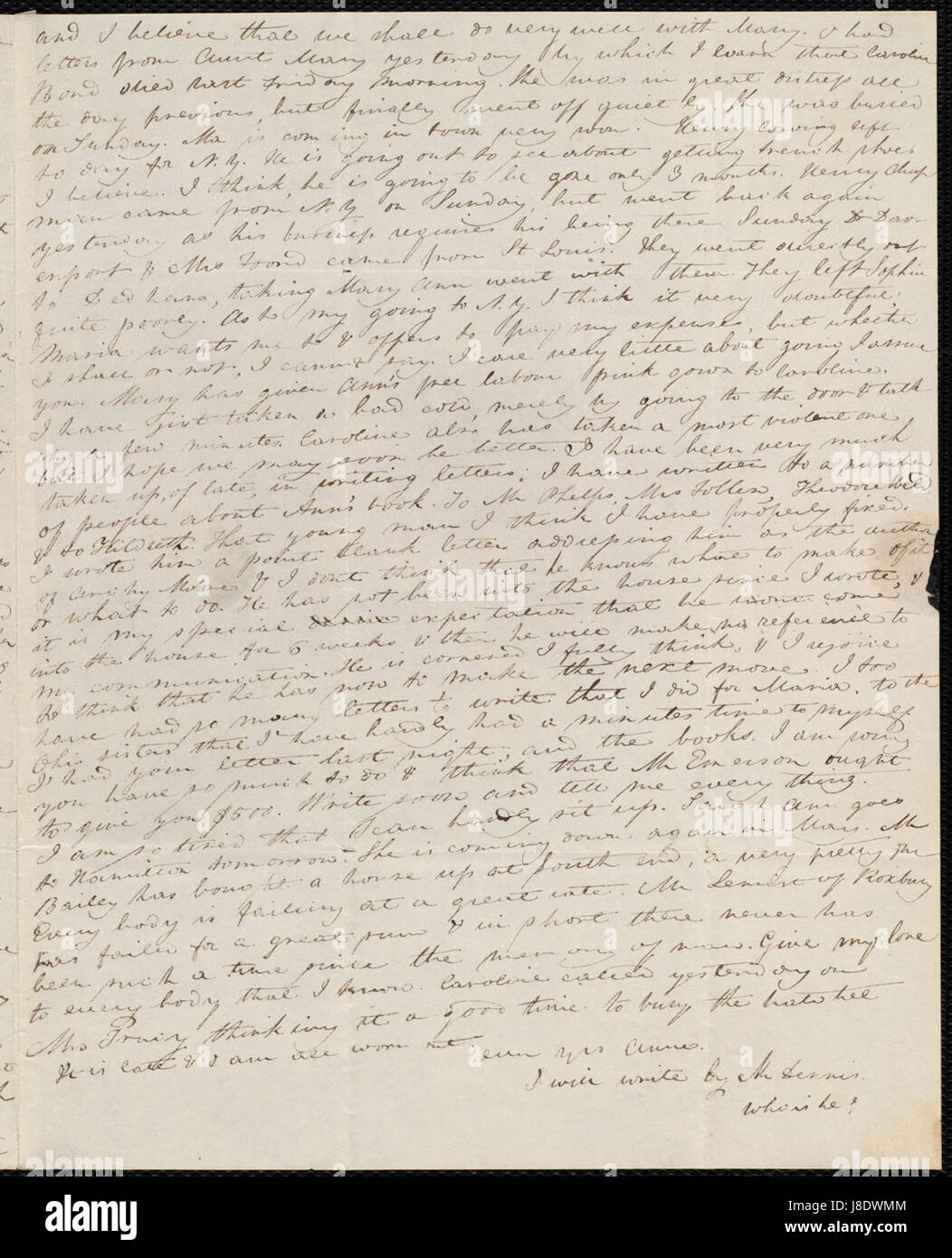 This is a historical letter written by Anne Warren Weston to Deborah ...