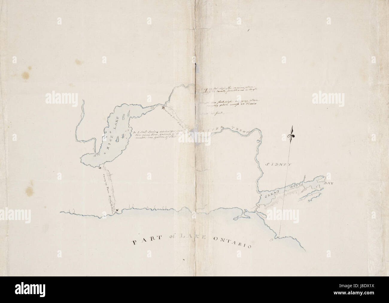 Map of the North Shore of Lake Ontario, the Trent River, and Rice Lake ...