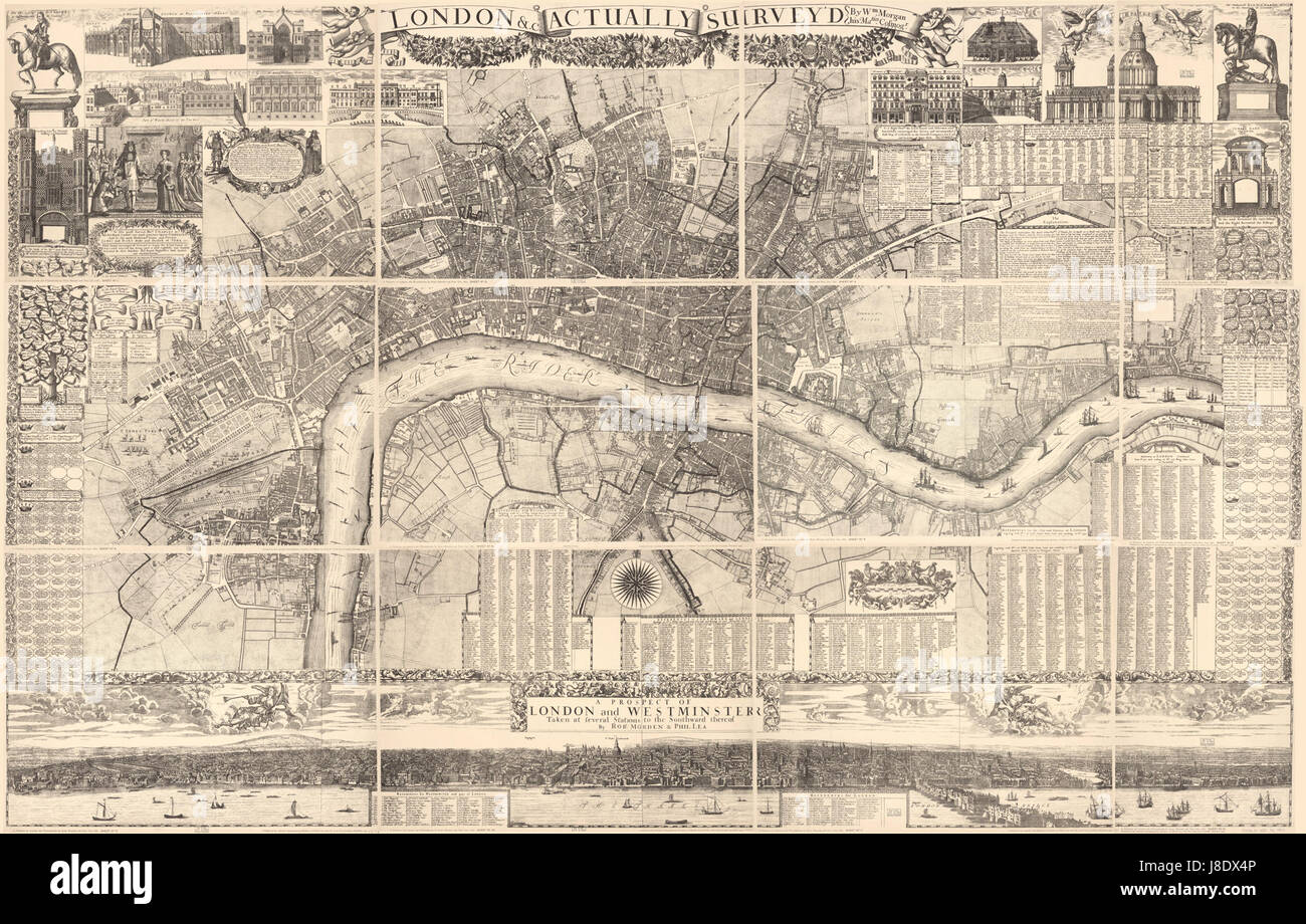 17th century london map hi-res stock photography and images - Alamy