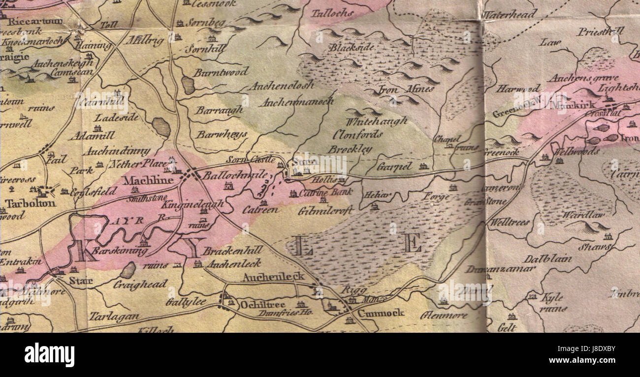 Old cumnock map hi-res stock photography and images - Alamy