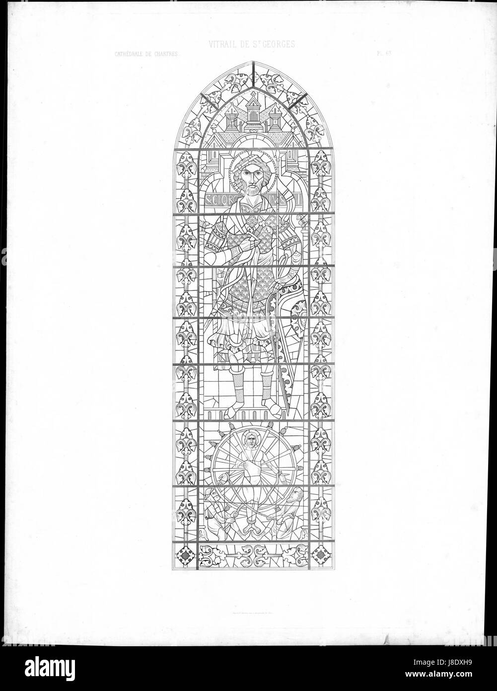 Stained glass window famous Black and White Stock Photos & Images - Alamy