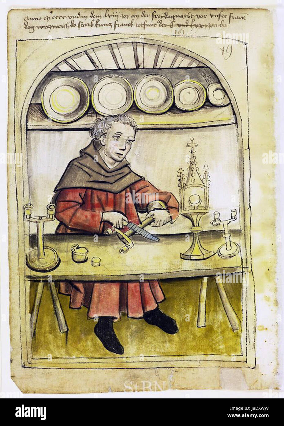 Mendel I 079 v is a manuscript page containing detailed records, likely ...