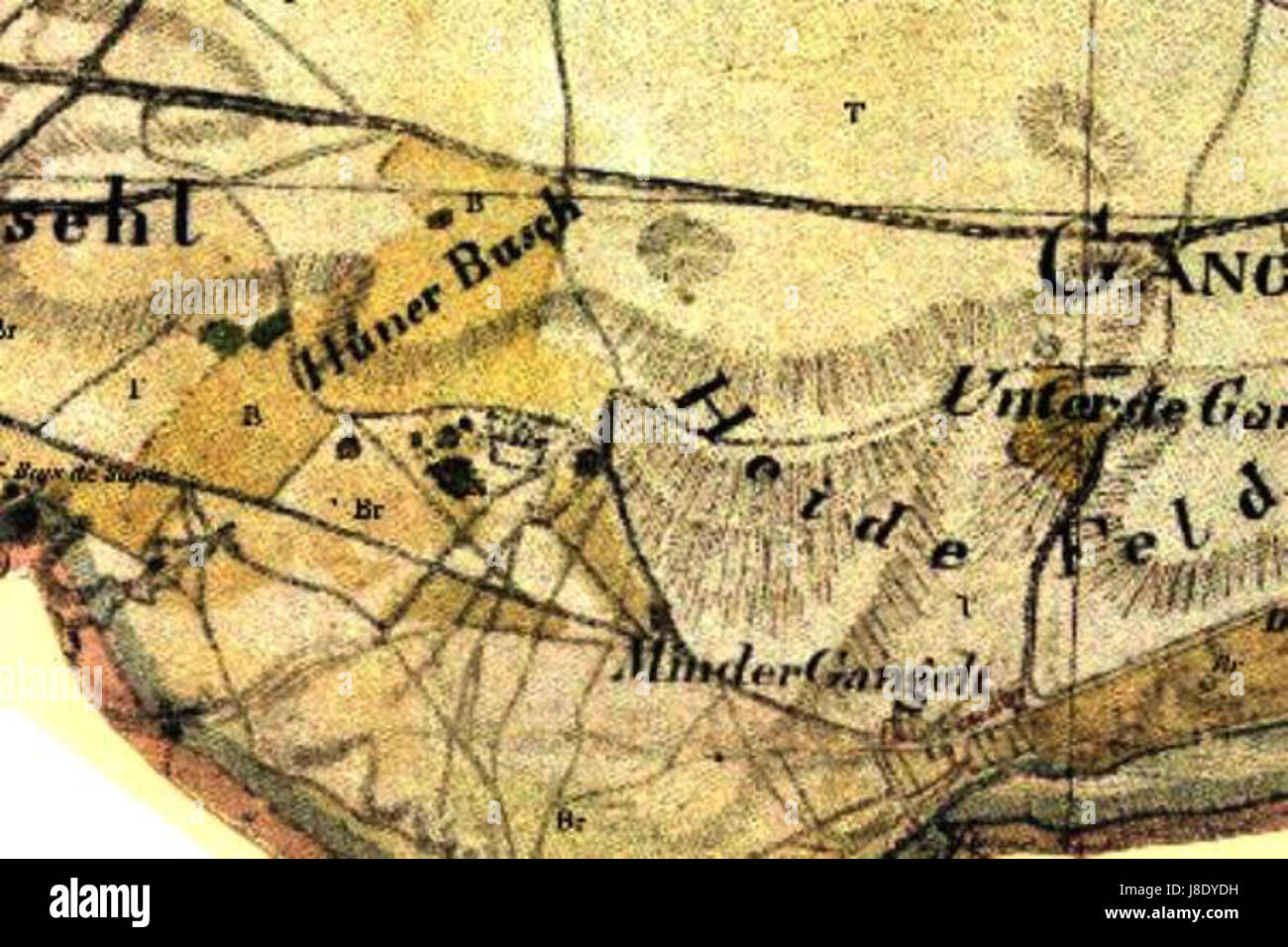 Mindergangelt and Tranchot refer to a specific location or map, likely ...