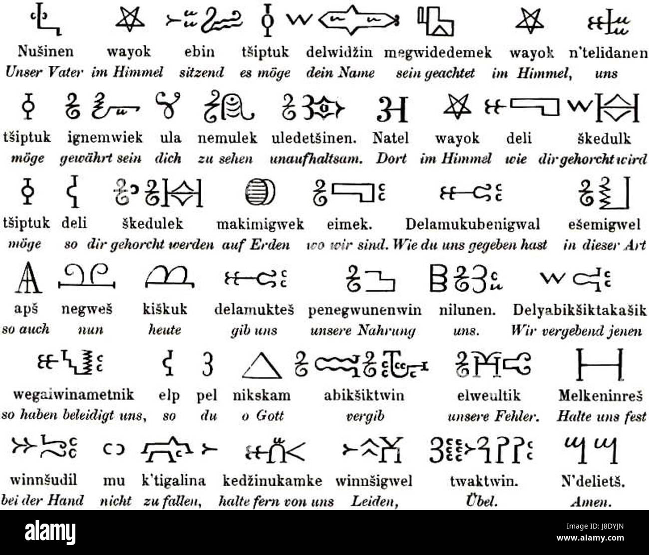 The *Micmac pater noster* refers to a version of the Lord's Prayer as ...