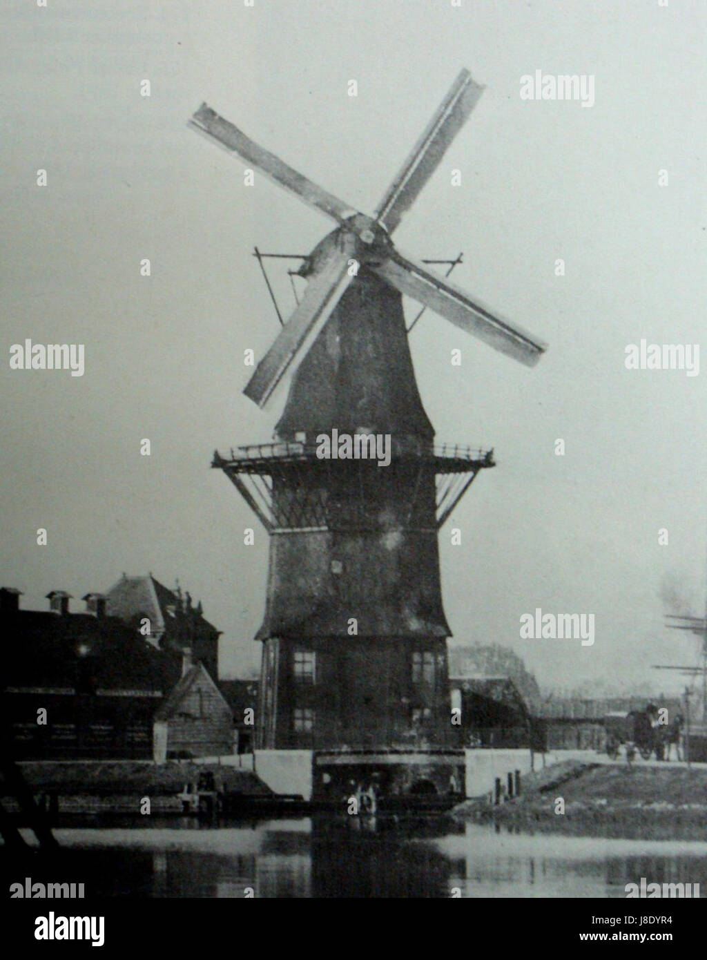 Molen De Gooyer Jacob Olie 1896 Stock Photo - Alamy