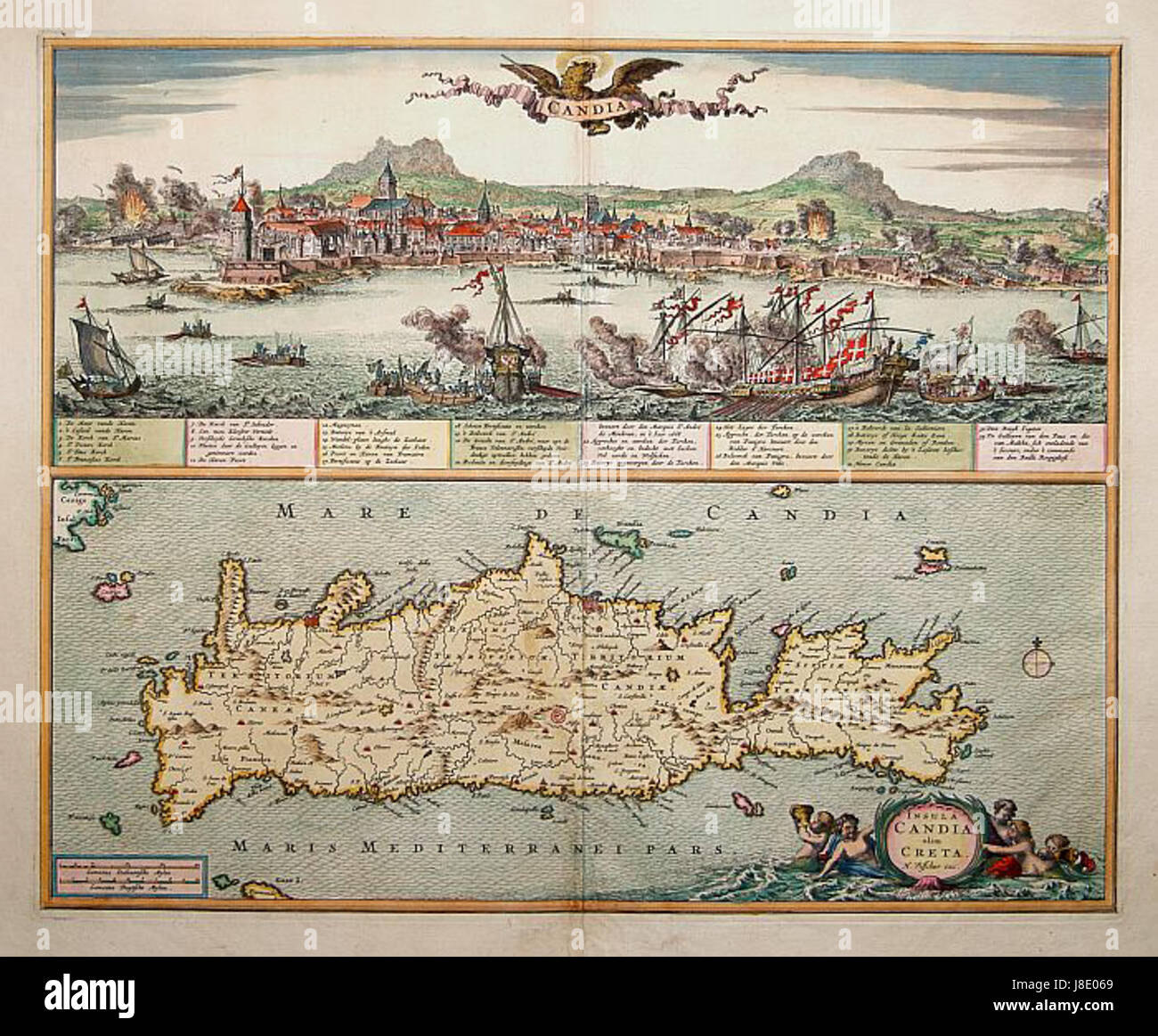 Mapa Creta is a historical map of Crete, an island in Greece, showing ...