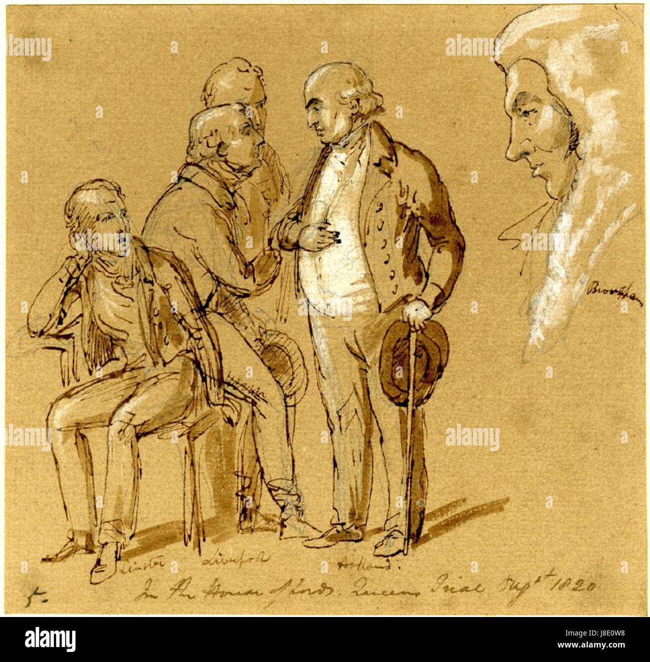 Group of figures in the House of Lords, Queen Caroline's Trial, Aug ...