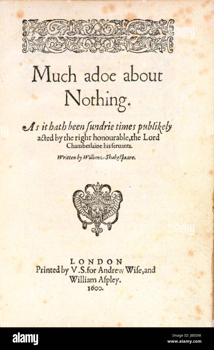 The 'Much Ado Quarto' refers to a specific printed edition of William ...