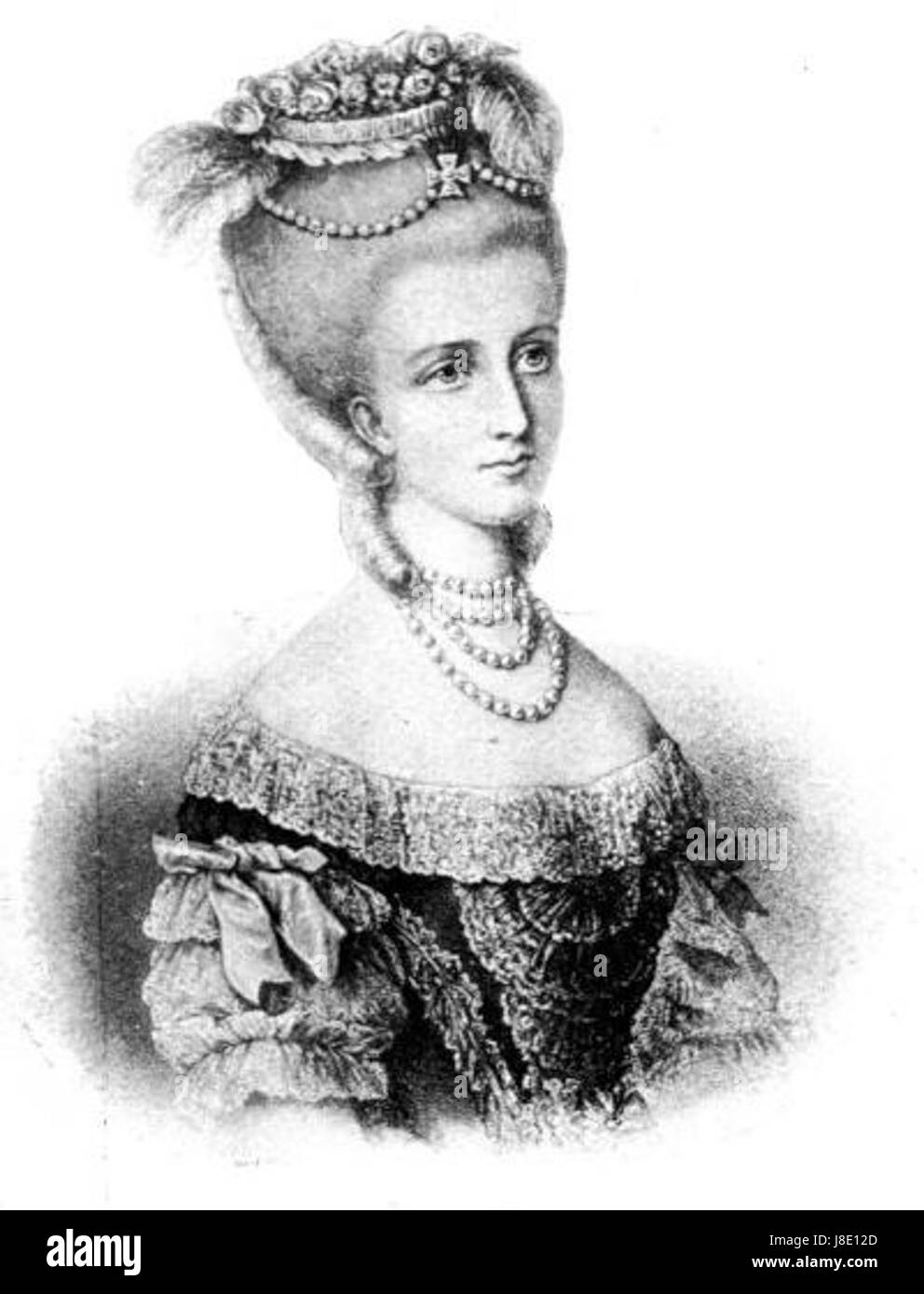 Drawing of the Countess of Artois Stock Photo - Alamy