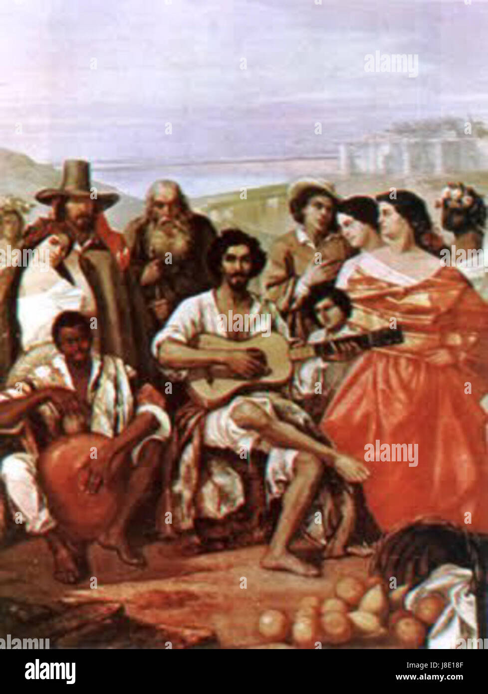 La Jarana Ignacio Merino s. XIX Stock Photo - Alamy