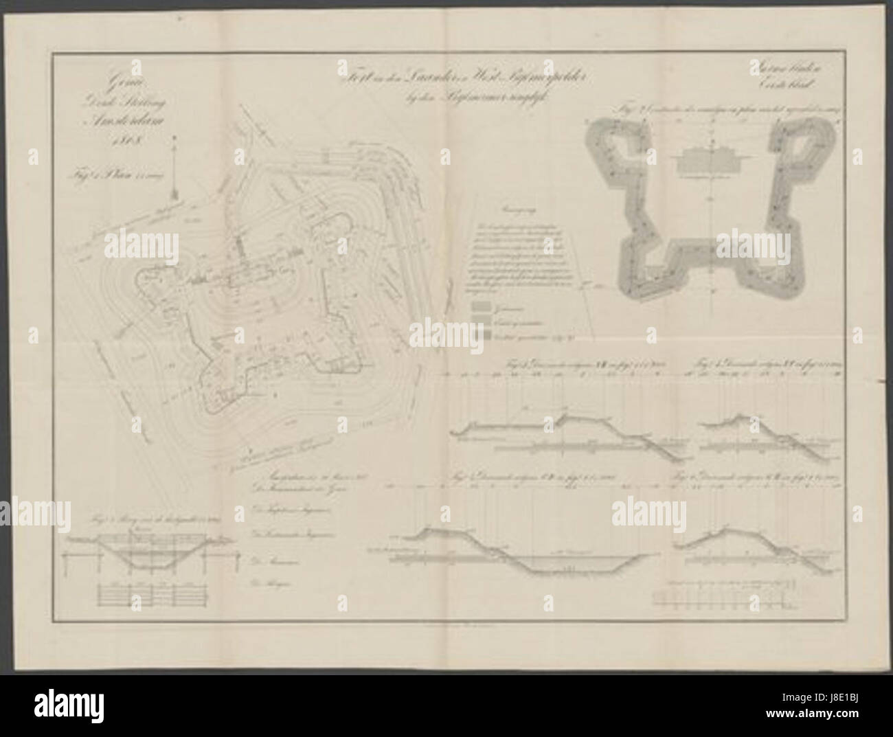 This refers to the original building plans for Fort Bijlmer, created in ...