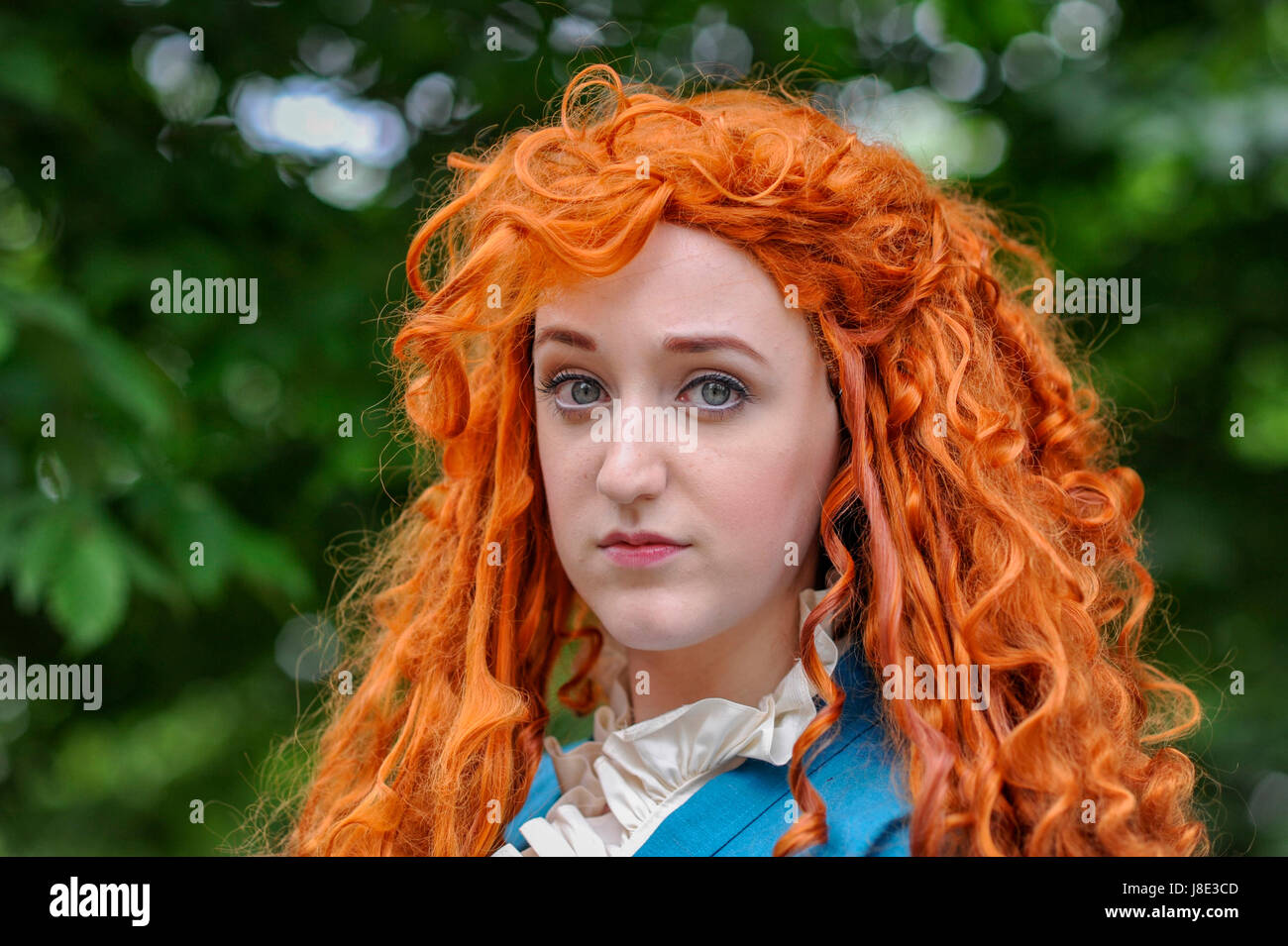London, UK. 28th May, 2017. A girl dressed as Princess Merida as a Jedi ...