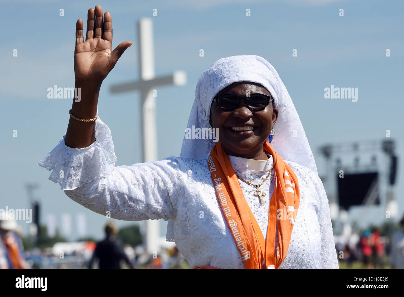 Wittenberg, Germany. 28th May, 2017. Reverend Bruni Badejo from Nigeria ...