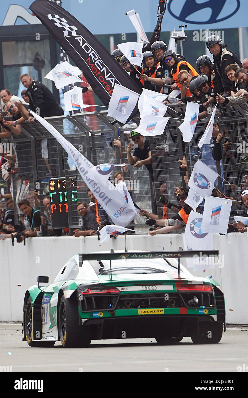 Nuerburg, Germany. 28th May, 2017. The Audi R8 LMS of the Team Land ...