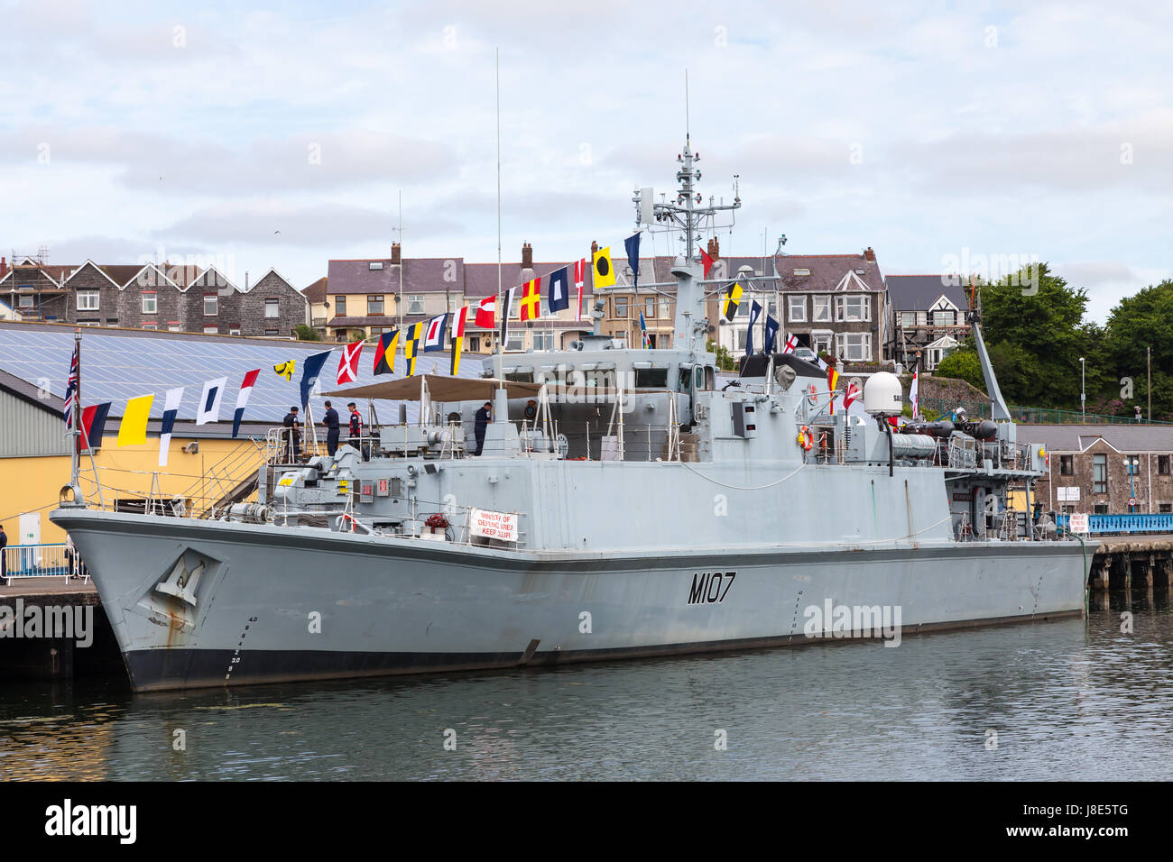 Milford Haven, UK. 28th May 2017. Visitors boarding HMS Pembroke at ...