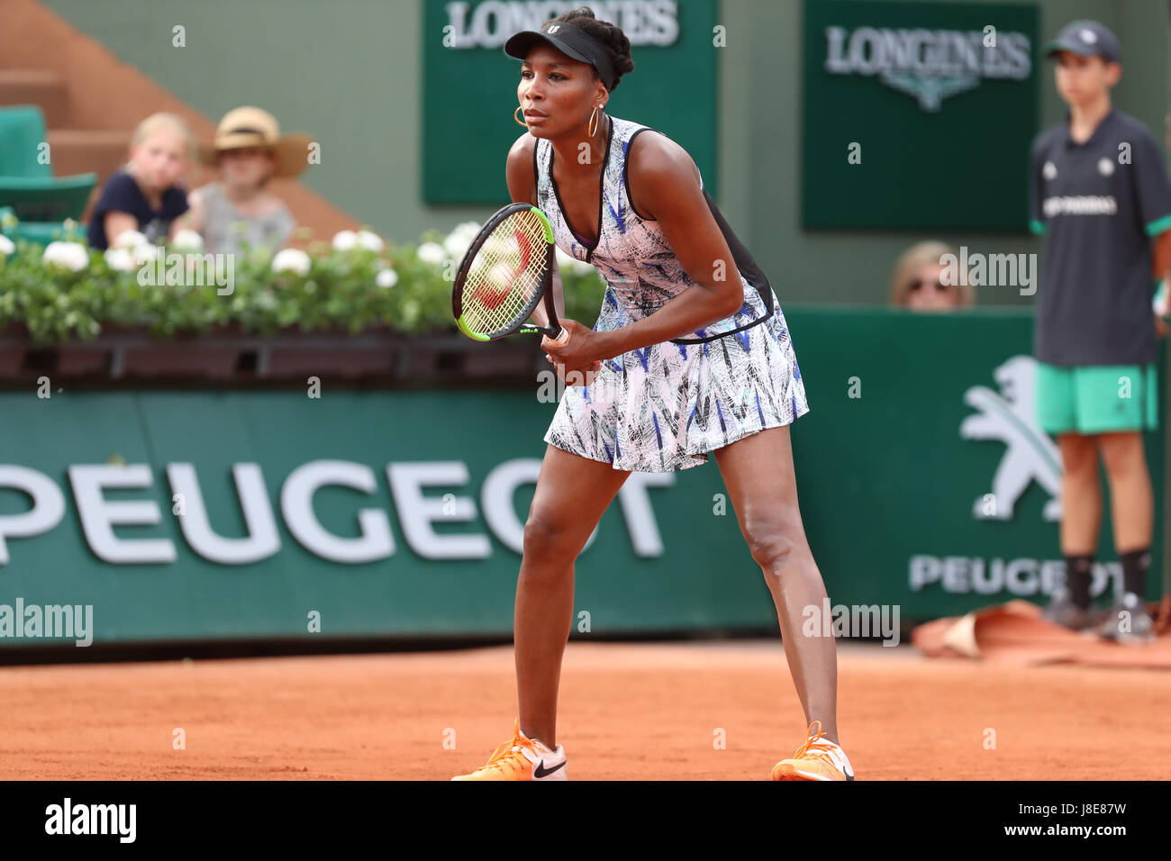 Paris, France. 28th May, 2017. American tennis player Venus Williams is ...