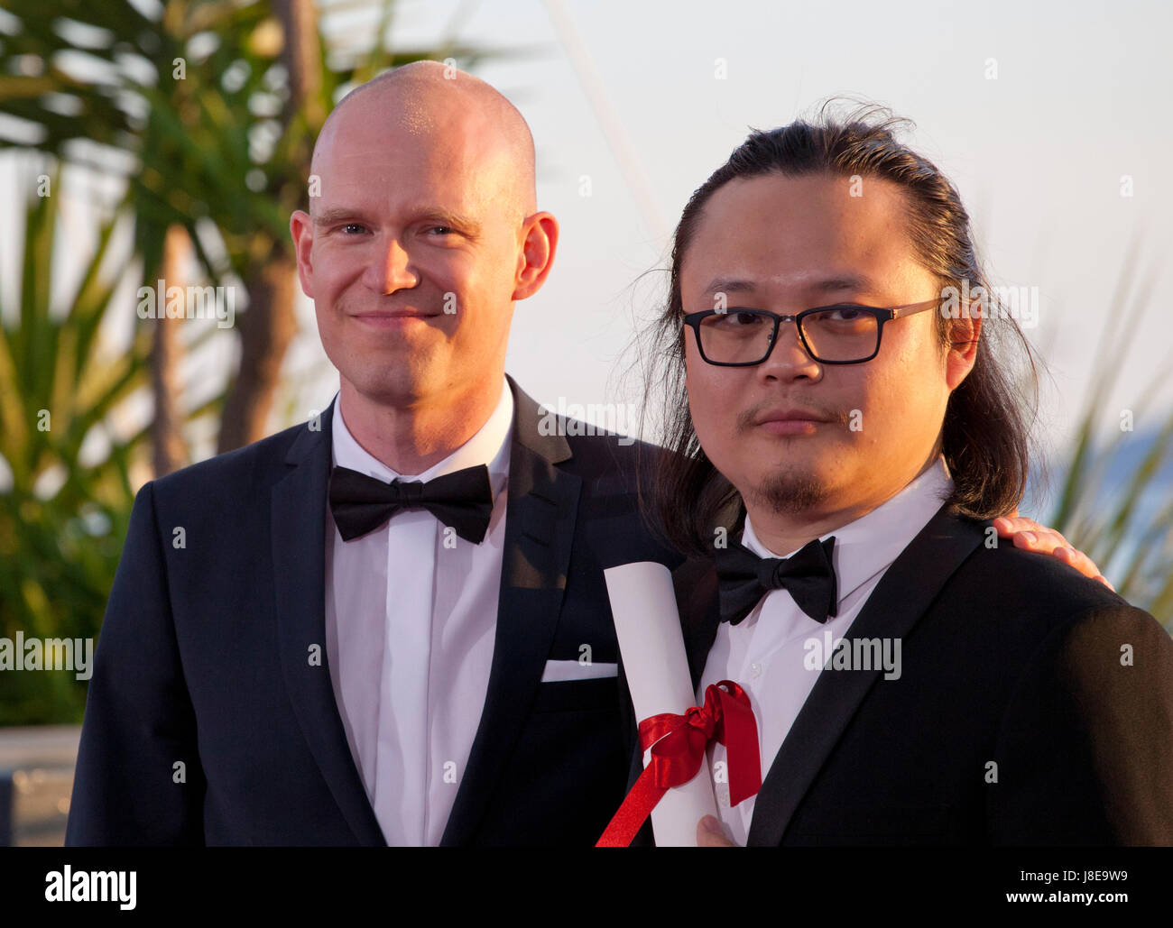 Cannes, France. 28th May, 2017. Director Qiu Yang, winner of the award ...