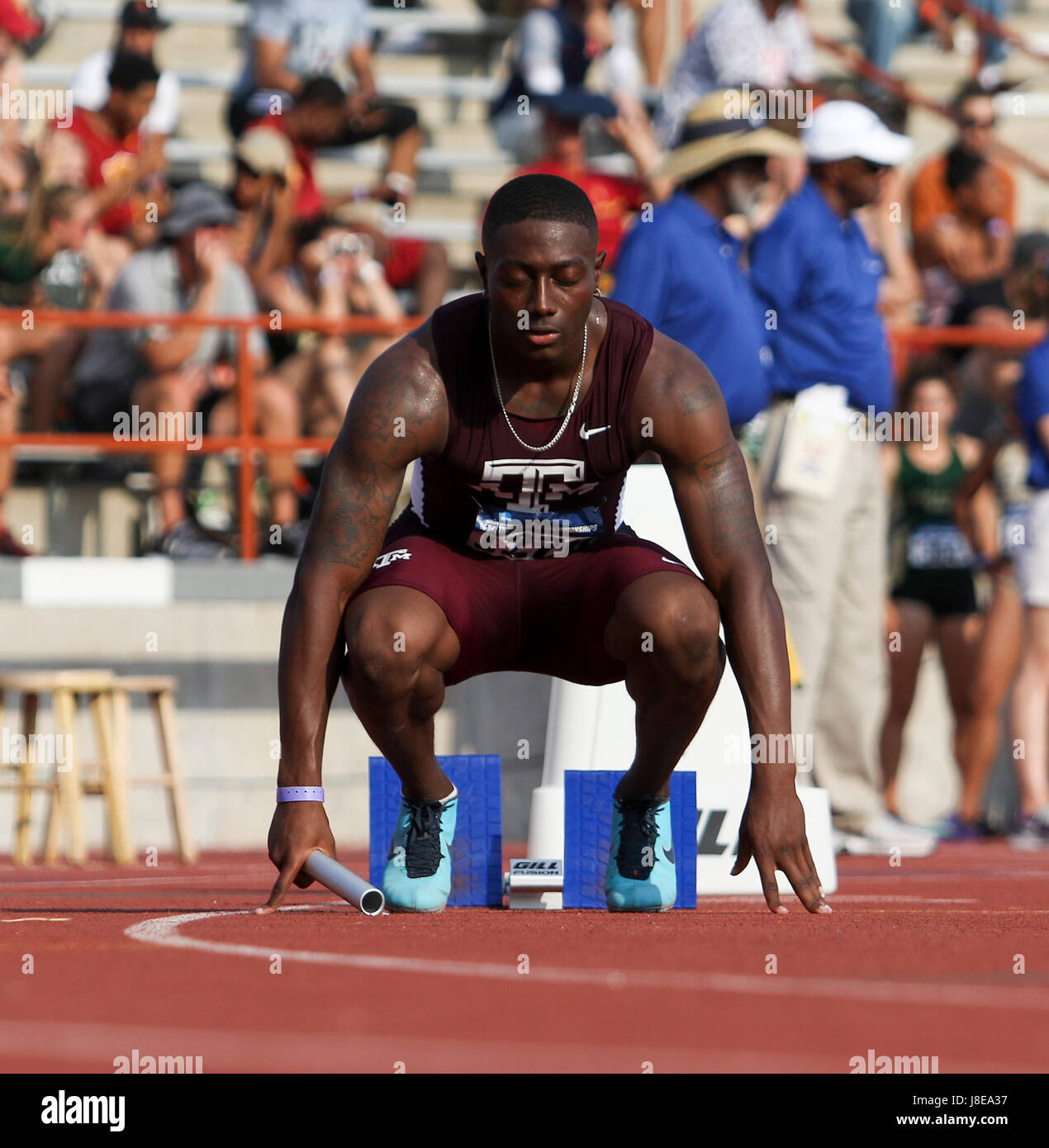Austin, TX, USA. 27th May, 2017. Texas A&M's Will Williams gets ready ...