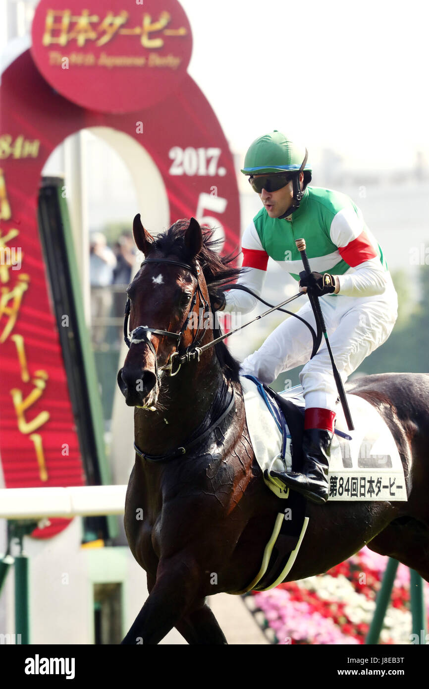 Tokyo, Japan. 28th May, 2017. French jockey Christophe Lemaire riding ...