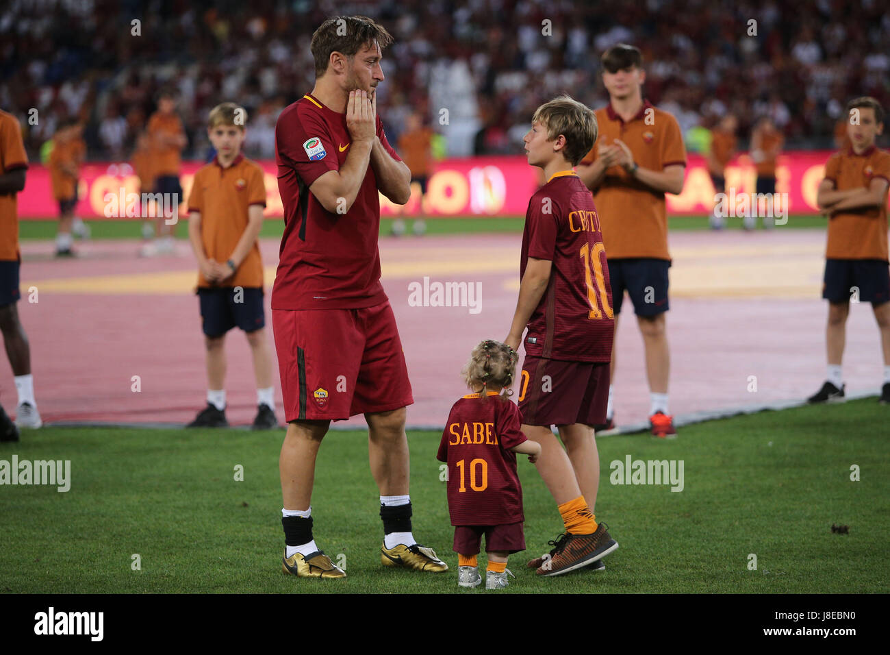 Francesco totti last game hi-res stock photography and images - Alamy
