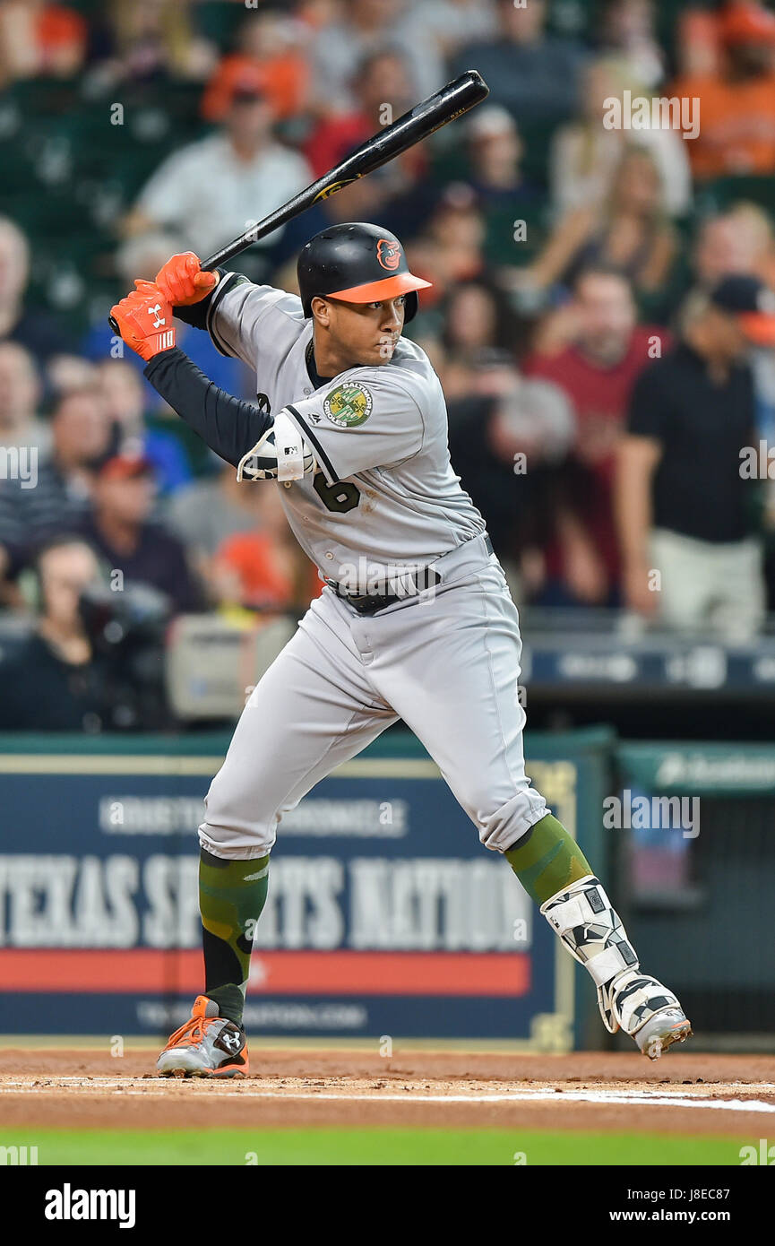 Houston, Texas, USA. 28th May, 2017. Baltimore Orioles second baseman ...