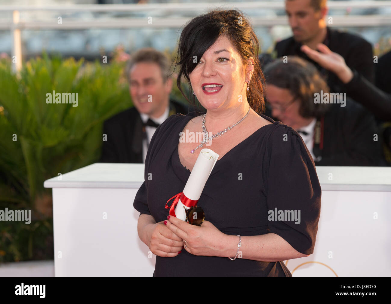 Cannes, France. 28th May, 2017. Director Lynne Ramsey of the film "You ...