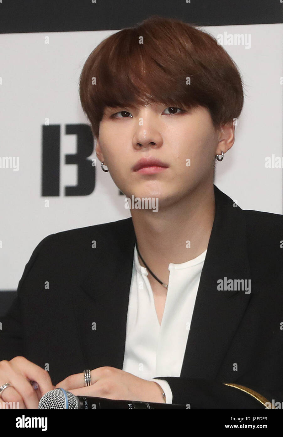 S. Korean boy group Bangtan Boys Suga, a member of South Korean boy ...