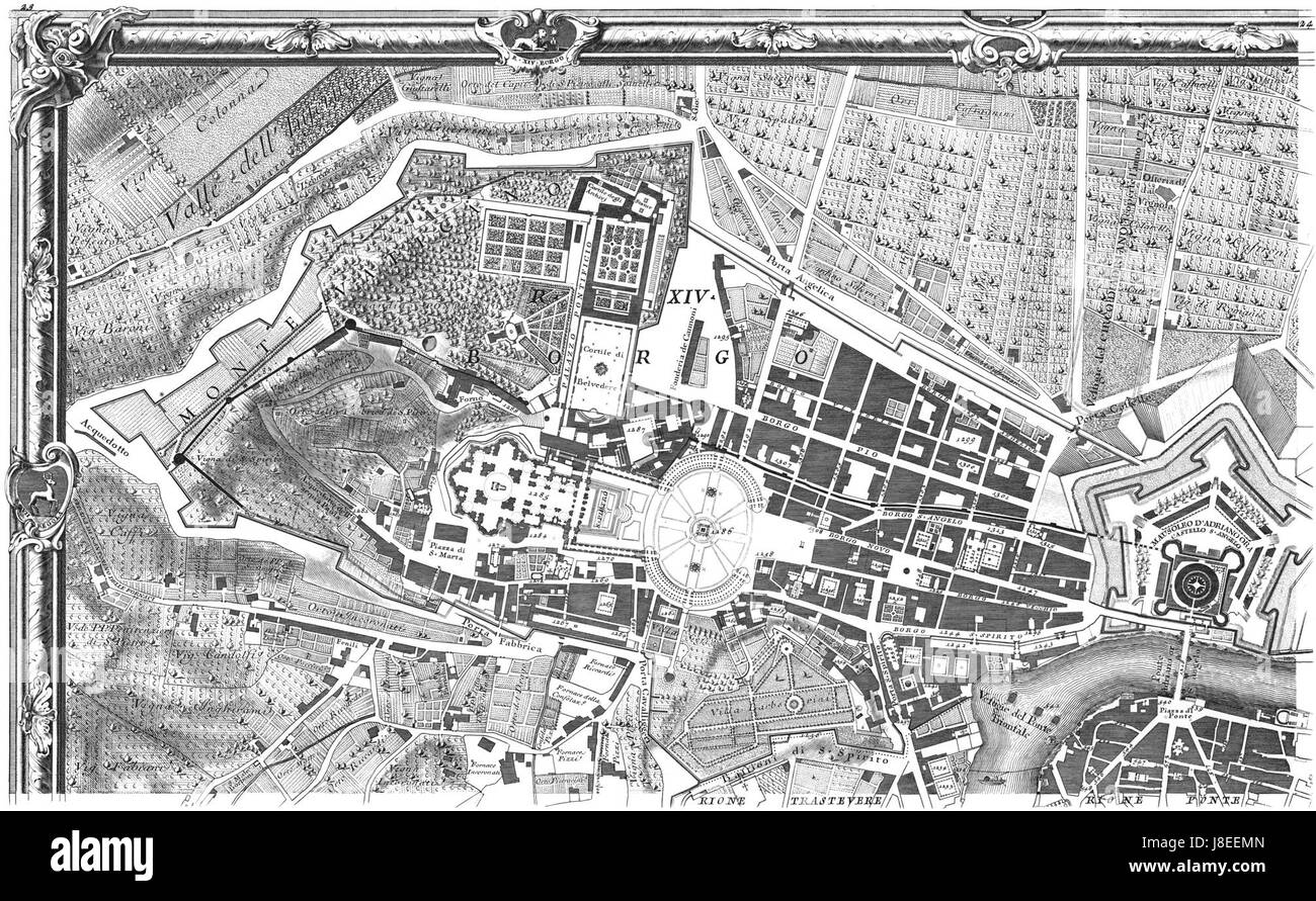 Giovanni Battista Nolli's 'Nuova Pianta di Roma' (1748) is a detailed ...