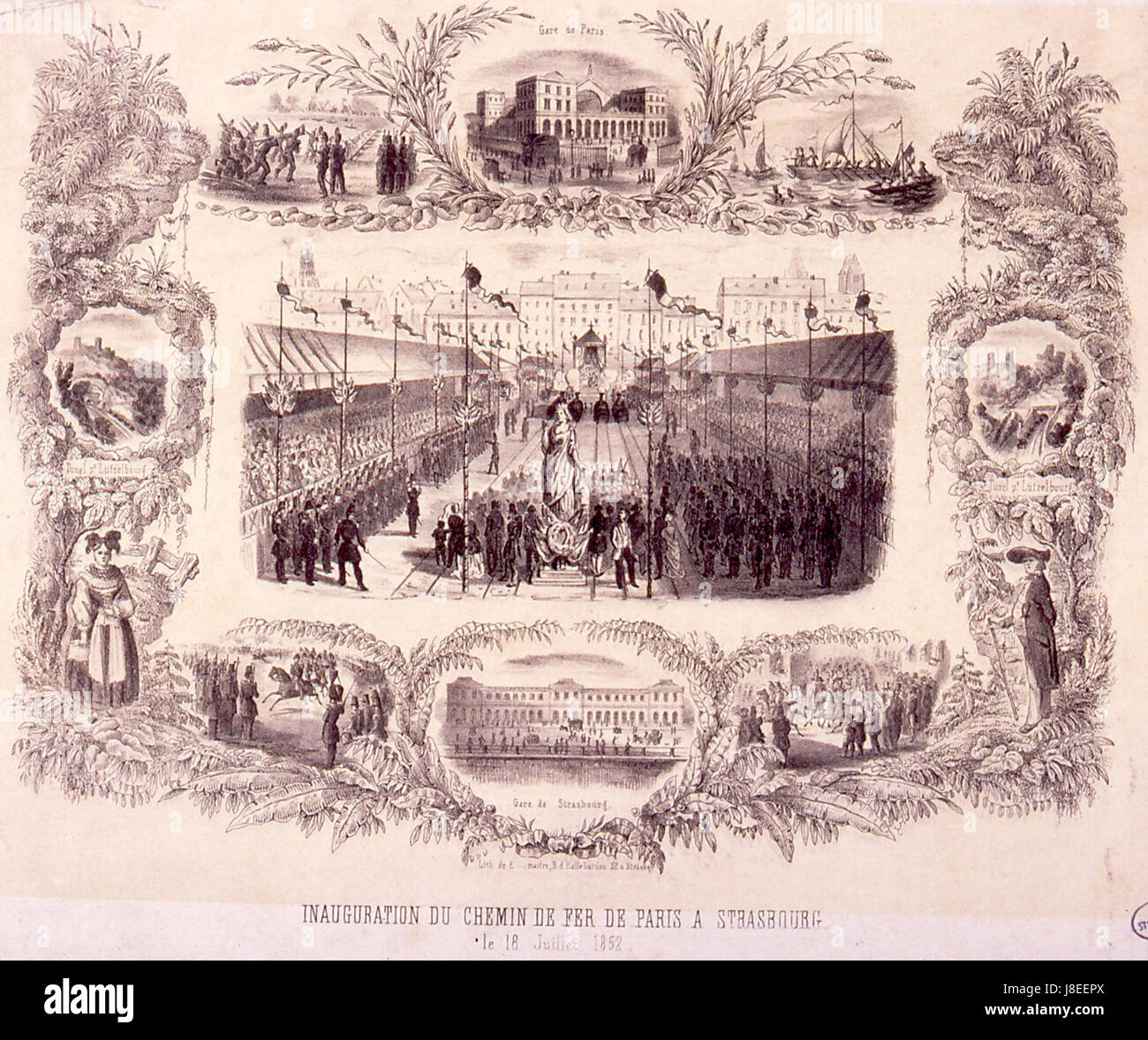 The inauguration of the Paris-Strasbourg railway line took place on ...
