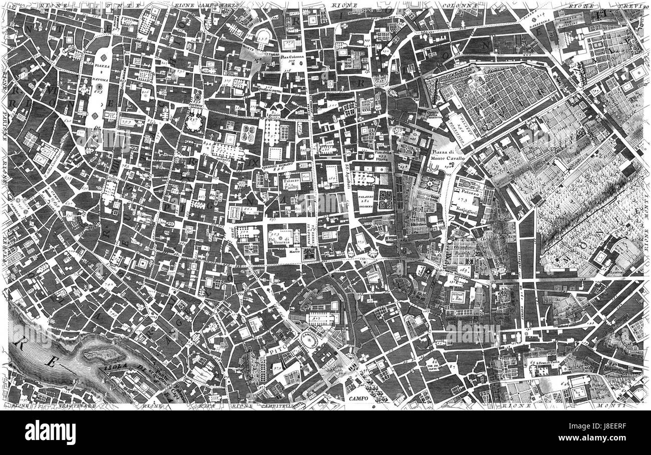 Ancient map of city of rome hi-res stock photography and images - Alamy