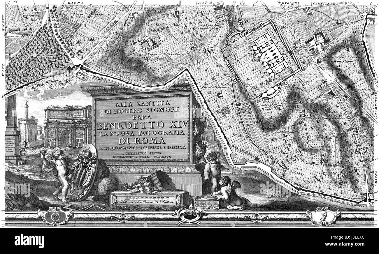 Giovanni Battista Nolli's 1748 map, 'Nuova Pianta di Roma,' is a highly ...