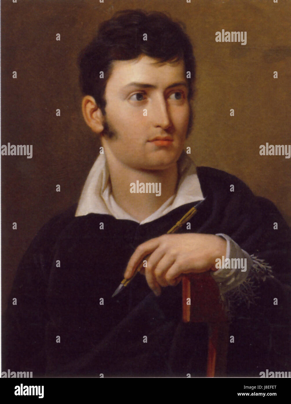 The self-portrait of Joseph Rebell, an Austrian Romantic painter ...
