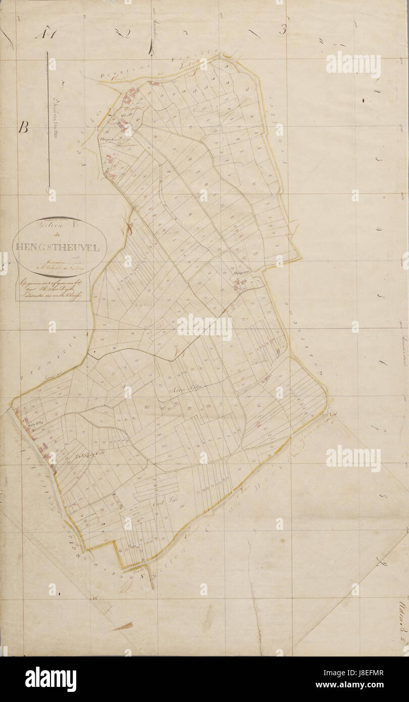 The 'Kadasterkaart' from 1811 depicts Section B 5 of the Uden region ...