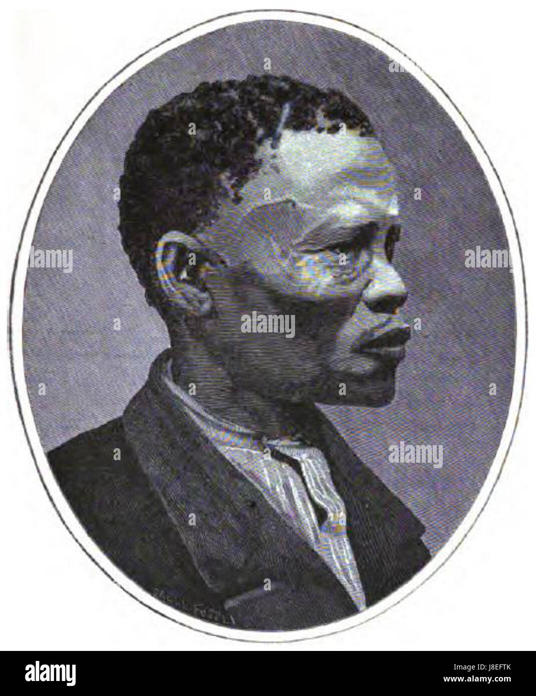 The portrait of Jan Jonker Afrikaner represents a historical figure ...