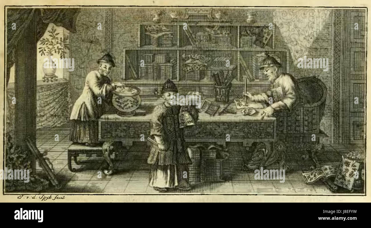 Du Halde Description de la Chine Vol 2 page 1 Stock Photo - Alamy